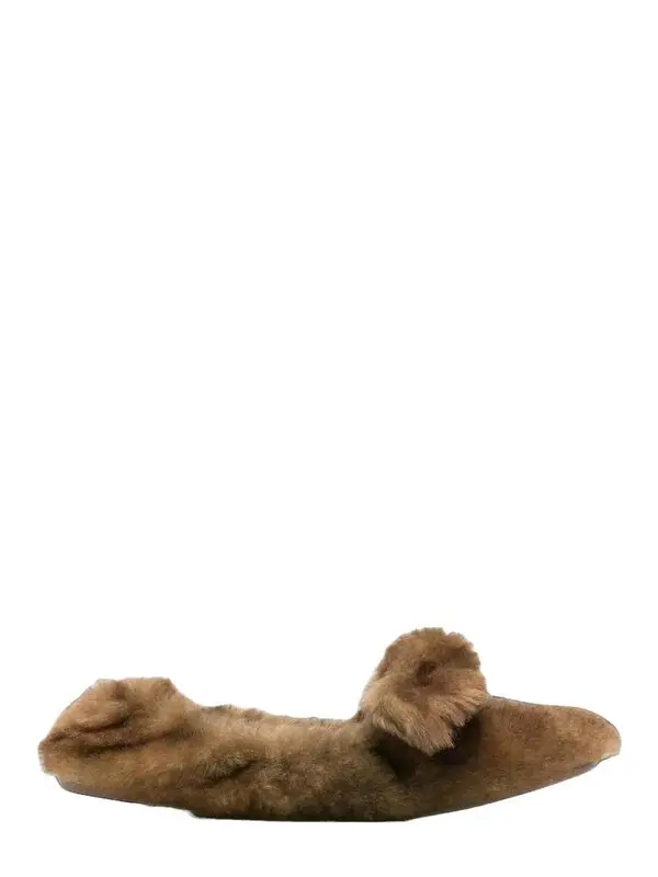 Zimmermann Shearling Ballet Flats - Brown