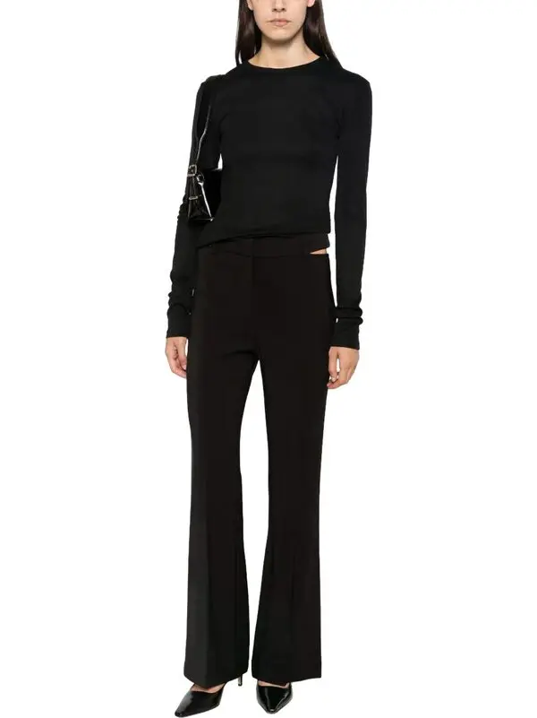 Imperial Cut-out Tailored Trousers - Black