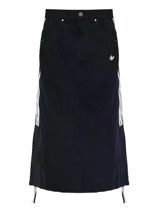 Adidas Logo-embroidered Drawstring Skirt - Black