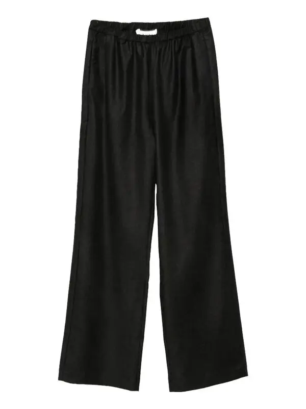 RÓHE Elasticated-waist Wide-leg Trousers - Grey