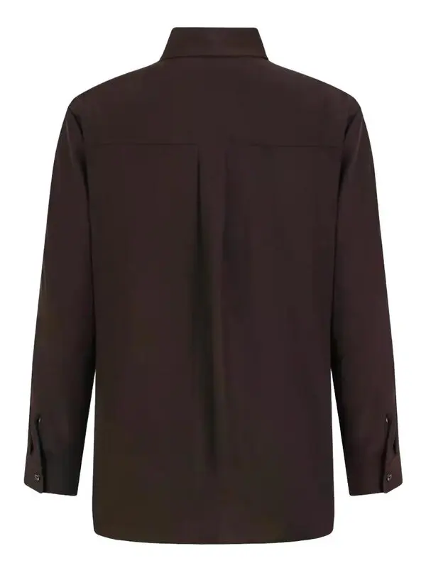 P.a.r.o.s.h Button-down Long-sleeve Shirt - Brown