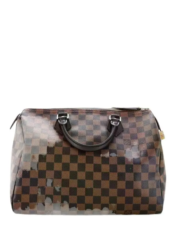 LOUIS VUITTON Speedy Handbag Damier 30 Satchel - Brown