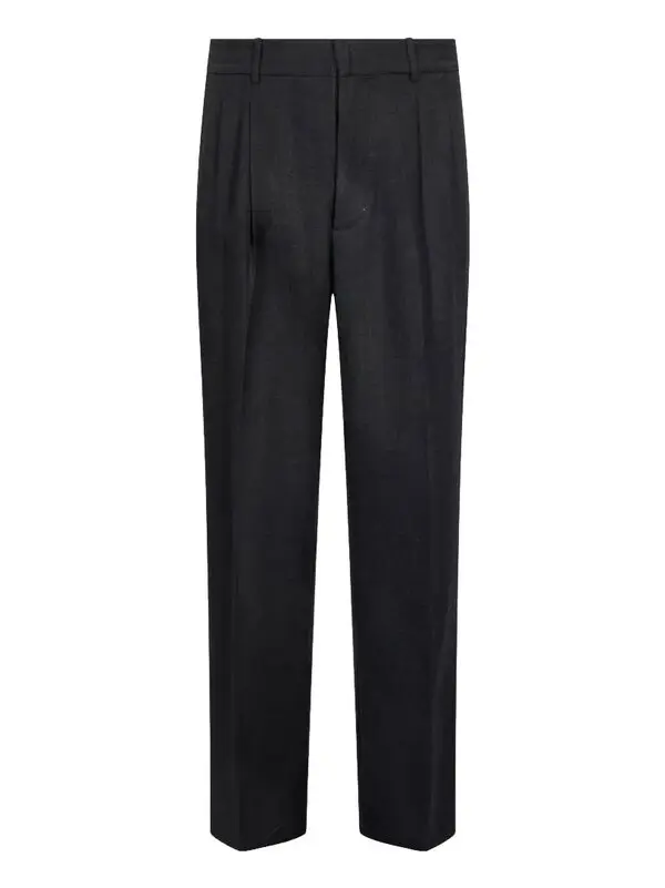 Simkhai Julian Pleated Straight-leg Trousers - Grey