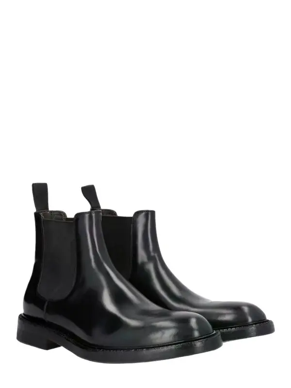 Al Duca D'aosta Elasticated Leather Chelsea Boots - Black