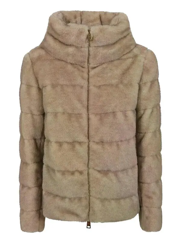 Herno Faux-fur Padded Jacket - Neutrals