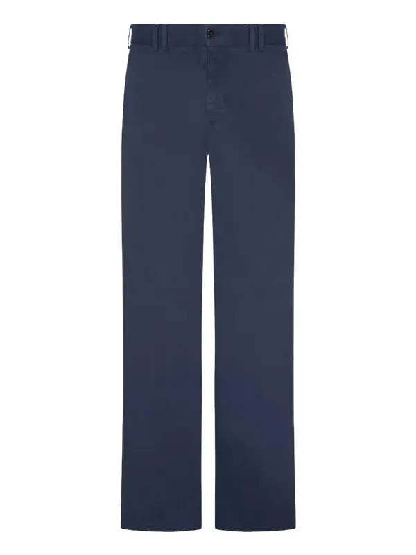 PT TORINO Straight-leg Cotton Trousers - Blue