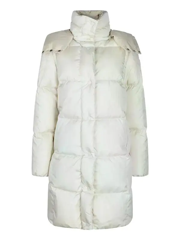 Moncler Quilted Padded Coat - Neutrals
