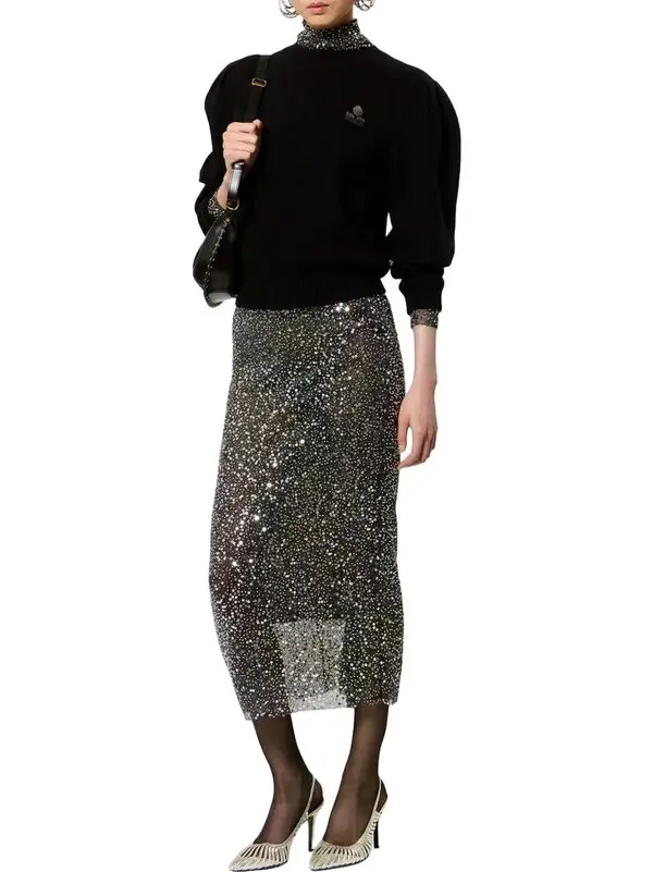 Isabel Marant Étoile Logo-embroidered Puff-sleeve Sweater - Black