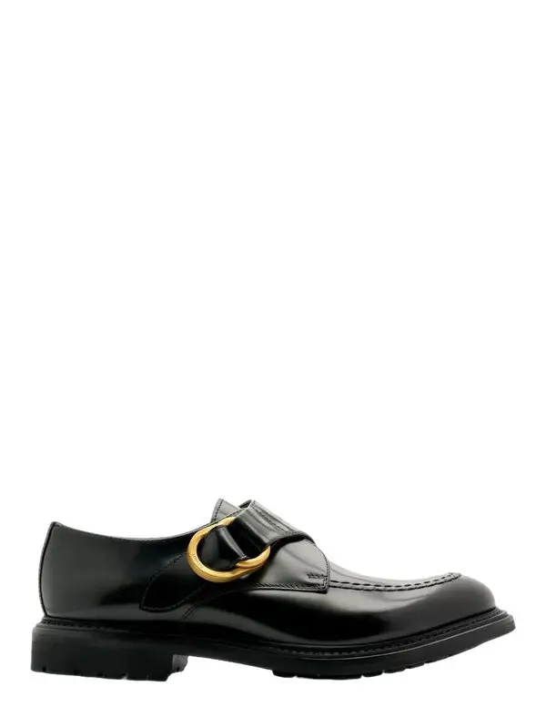 LOTTUSSE Walton Derby Monk-strap Leather Shoes - Black