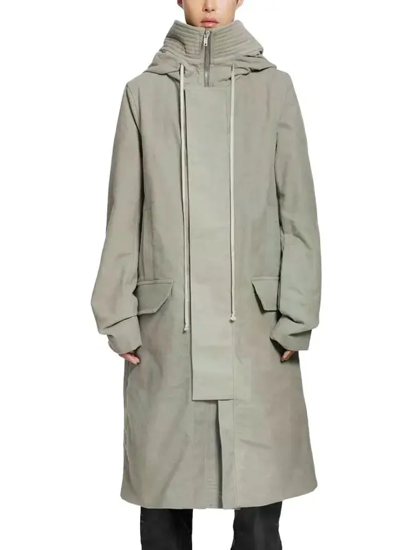 Rick Owens Tower Megaparka Coat - Grey