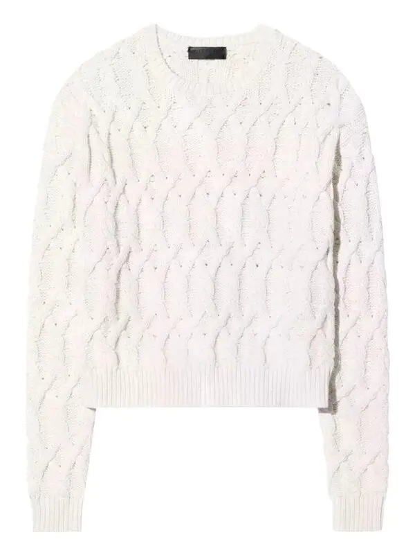 NILI LOTAN Miklos Cable-knit Sweater - Neutrals