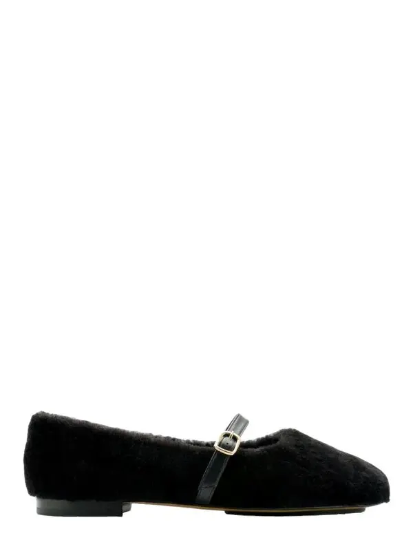 LOTTUSSE Randa Buckle-strap Ballet Flats - Black