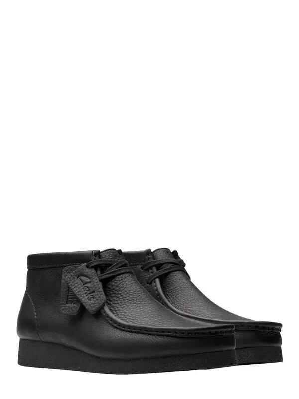 Clarks Wallabee Evo Bt Leather Desert Boots - Black