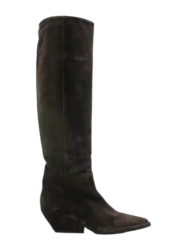 DEL CARLO Sonia Pointed-toe Suede Boots - Brown
