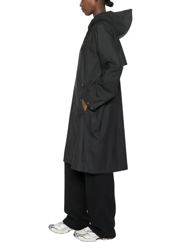 Tretorn Hooded Press-stud Coat - Black