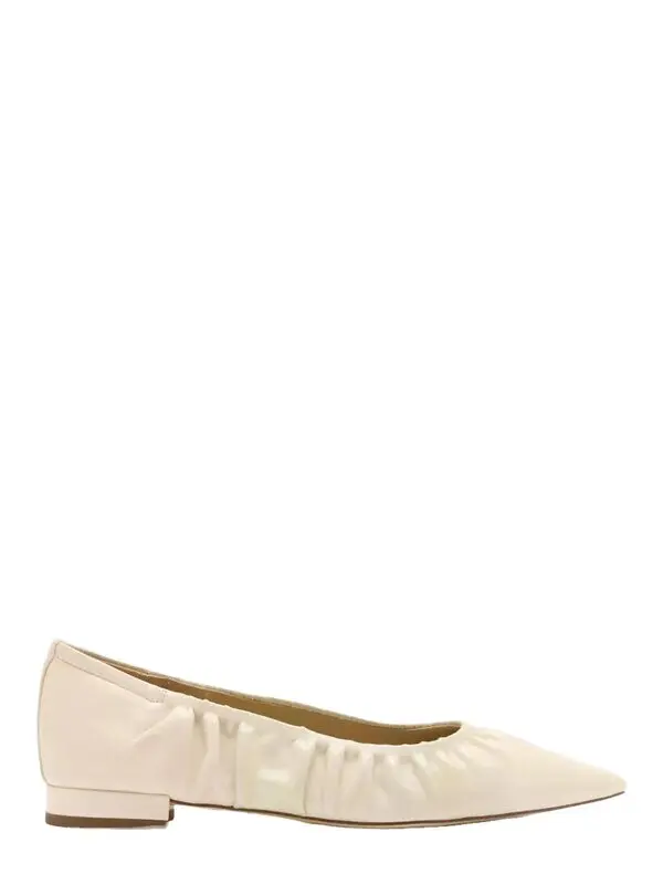 Sam Edelman Essex Ruched Leather Ballet Flats - Neutrals