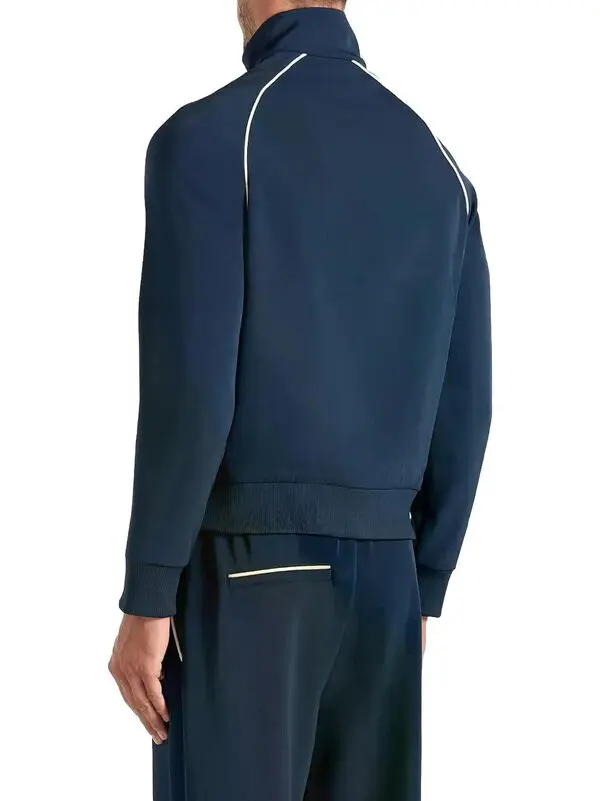 Manière De Voir Signature Piped Track Jacket Dark Navy - Blue