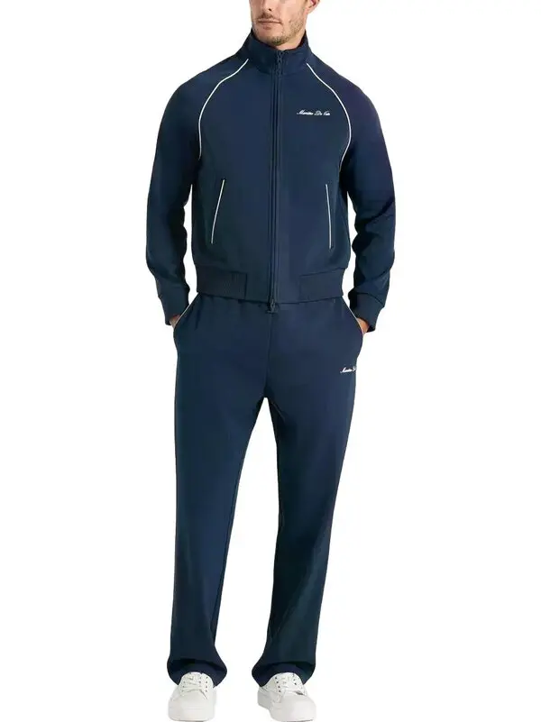 Manière De Voir Signature Piped Track Jacket - Blue