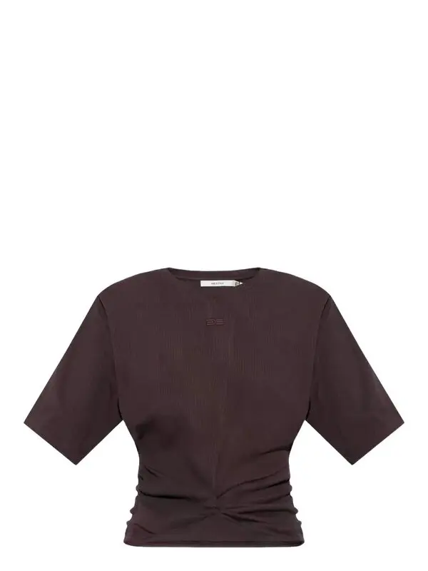 GESTUZ Gzbetty Twist-detail T-shirt - Purple