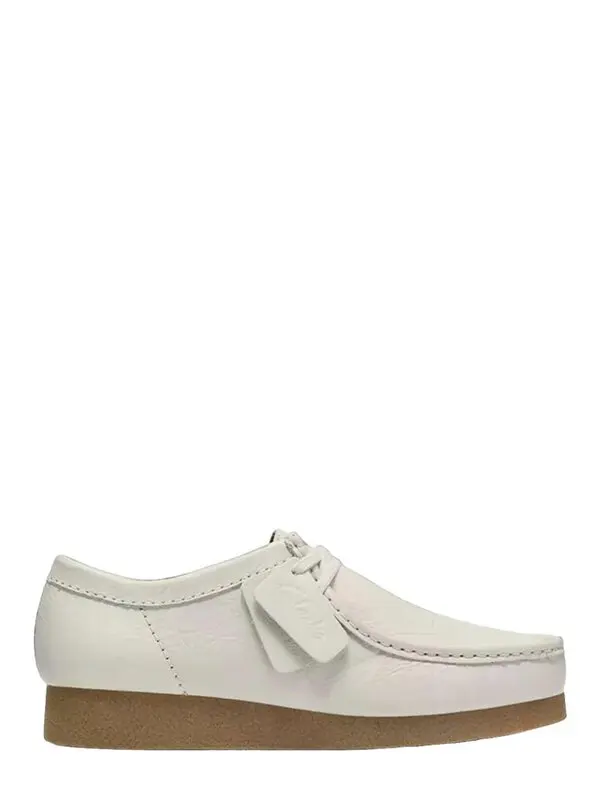 Clarks Wallabee Evo Leather Derby Shoes - White