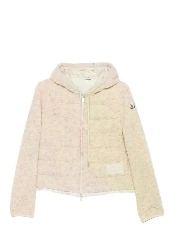 Moncler Quilted Fleece-texture Puffer Jacket - Neutrals