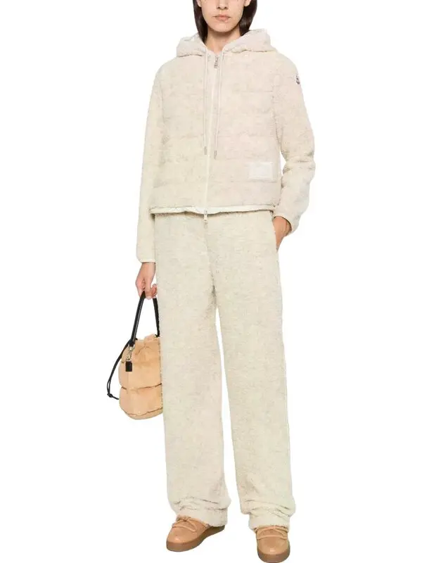 Moncler Quilted Fleece-texture Puffer Jacket - Neutrals