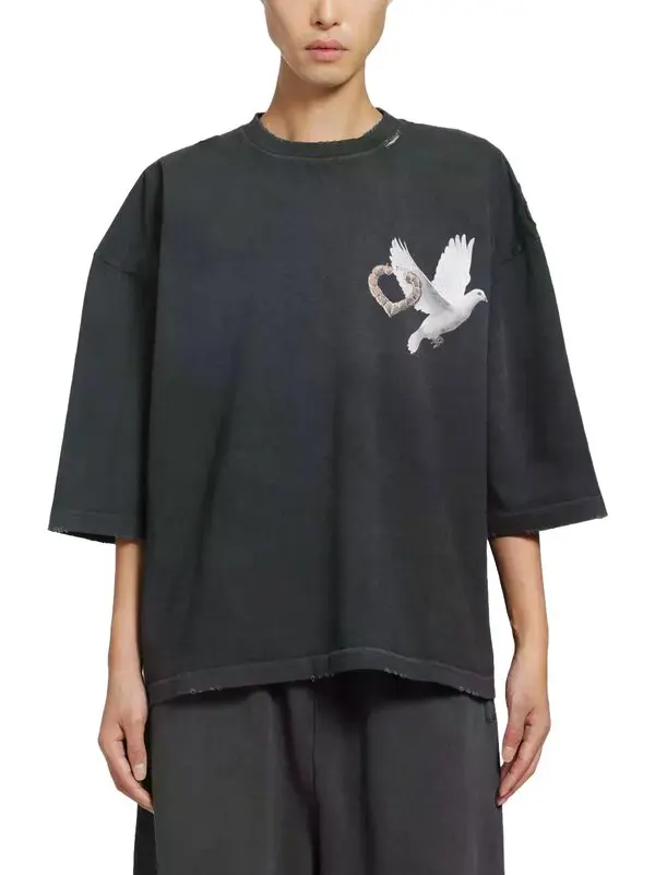 WILLY CHAVARRIA El Movimiento Buffalo Cotton T-shirt - Grey