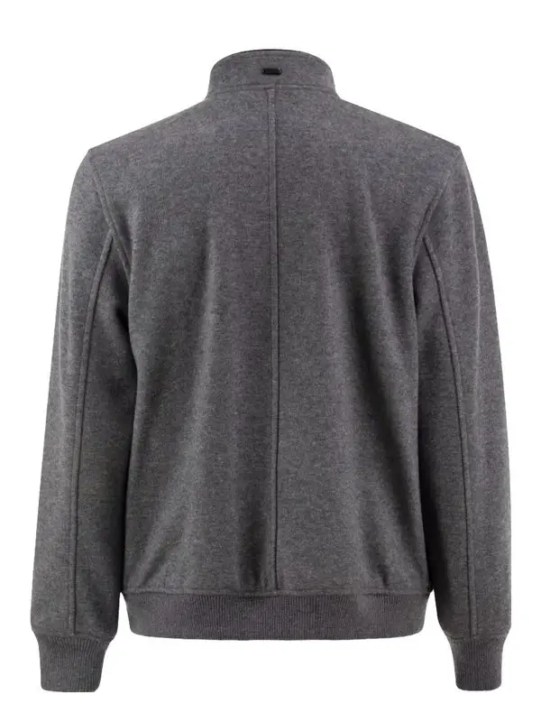 Fedeli Adrian Stand-collar Bomber Jacket - Grey