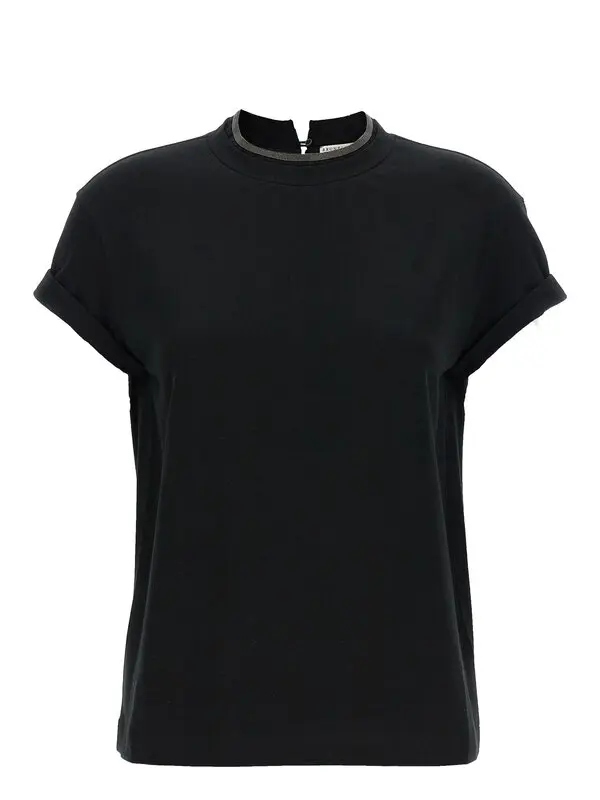 Brunello Cucinelli Monile Crew-neck T-shirt - Black