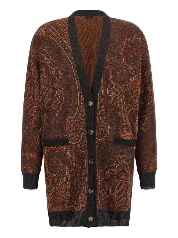 Etro Cardigan Paisley - Brown