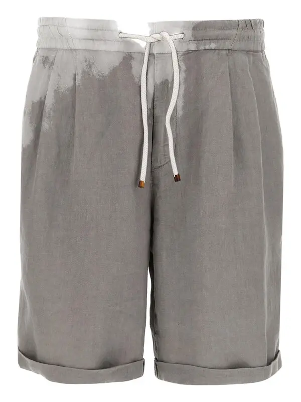 Brunello Cucinelli Linen Bermuda Shorts - Gray