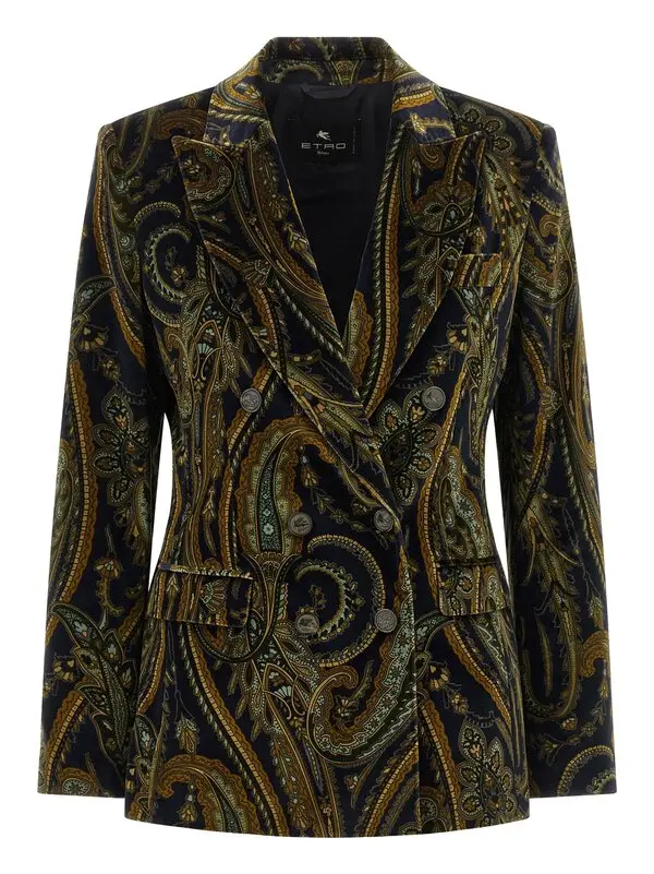 Etro Double-breasted Blazer - Blue