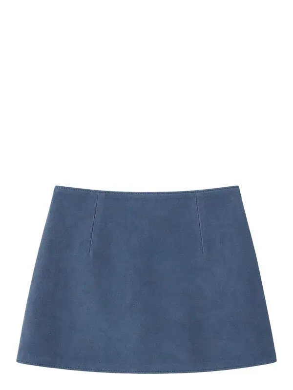 ZUT The Jackie Suede Mini Skirt - Blue