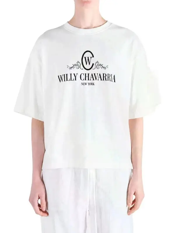 WILLY CHAVARRIA Chavantino Brava Logo-print T-shirt - White