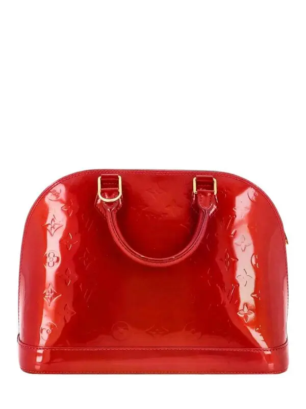 LOUIS VUITTON Alma Handbag Monogram Vernis Pm Satchel - Red
