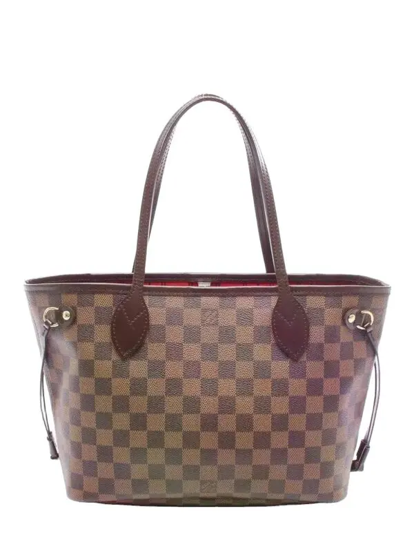 LOUIS VUITTON 2009 Damier Ebene Neverfull Pm Tote Bag - Brown