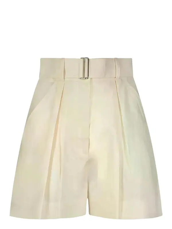 Matthew Bruch Belted Pleated Shorts - Neutrals