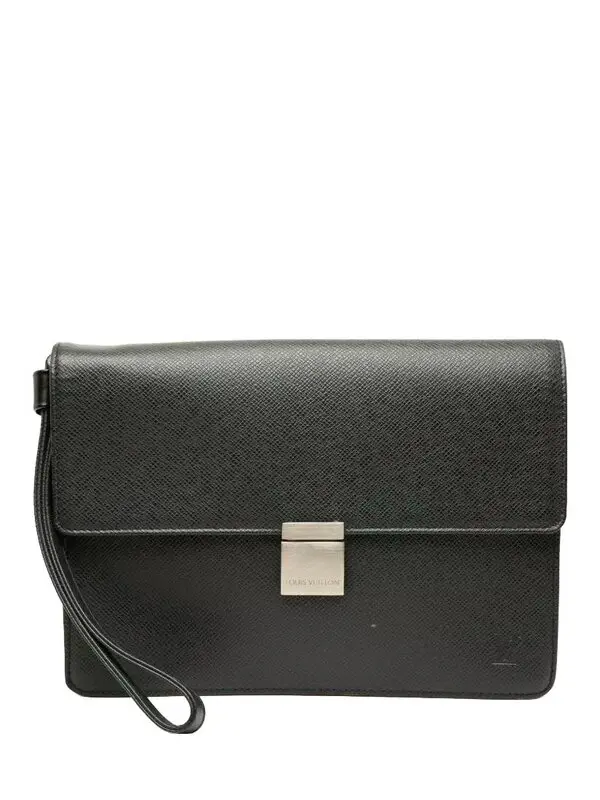 LOUIS VUITTON 2006 Taiga Selenga Clutch Bag - Black