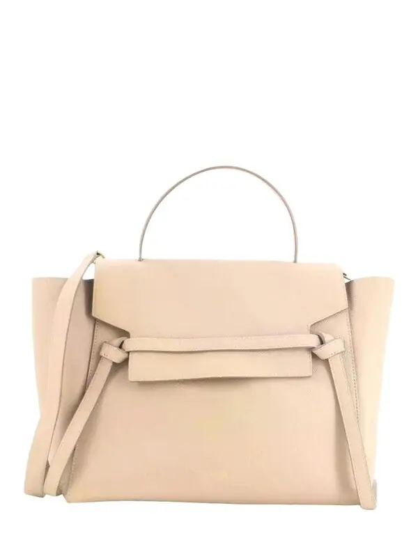 Celine Belt Bag Textured Leather Mini Shoulder Bag - Neutrals