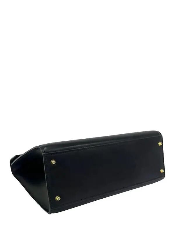 Celine 20th Century Leather Top Handle Bag Satchel - Blue