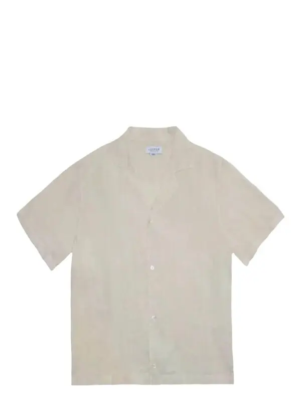 JASPER GARVIDA Cliffside Short-sleeve Shirt - Neutrals