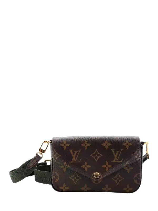 LOUIS VUITTON Felicie Strap & Go Handbag Monogram Canvas Crossbody Bag - Brown