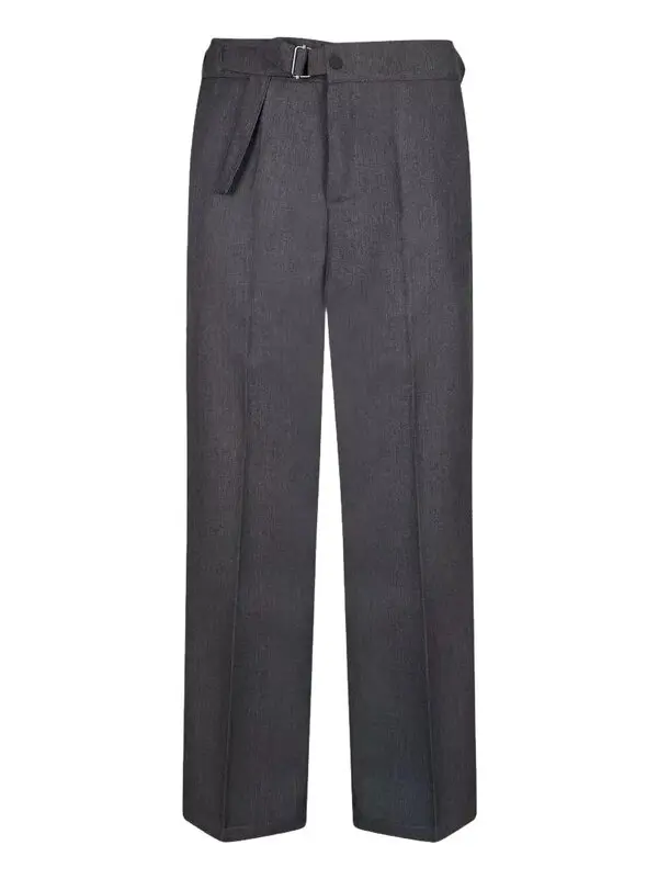 COSTUMEIN Buckle-fastening Pressed-crease Trousers - Grey