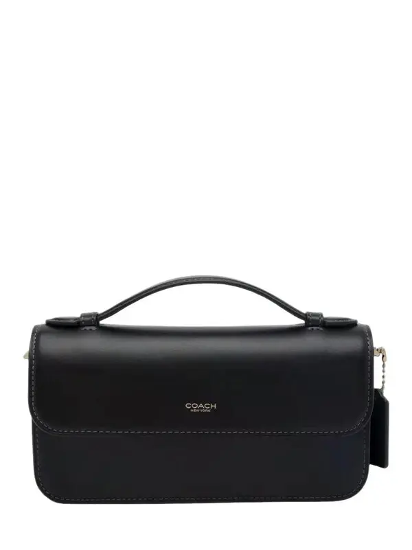 COACH Elora Logo-print Leather Shoulder Bag - Black