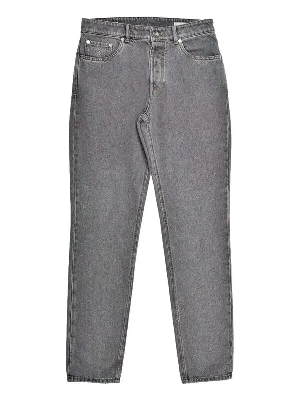 Brunello Cucinelli Five-pockets Straight-leg Jeans - Grey