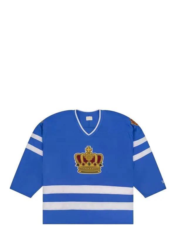 Aimé Leon Dore Crown-patch Striped Hockey Jersey - Blue