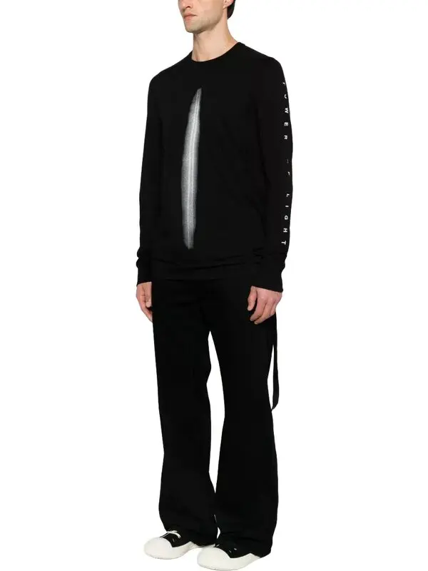 Rick Owens Graphic-print Long-sleeve T-shirt - Black