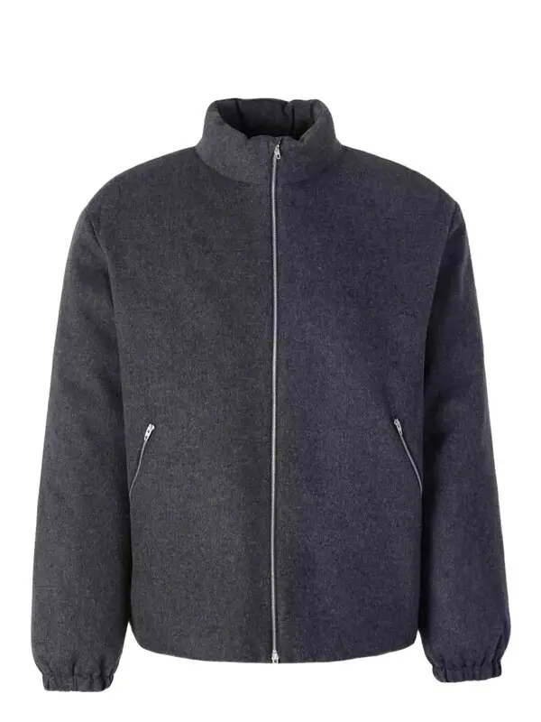 JIL SANDER High-neck Zip-up Jacket - Grey
