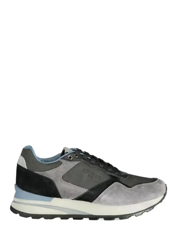 BLAUER. Suede Panelled Sneakers - Grey