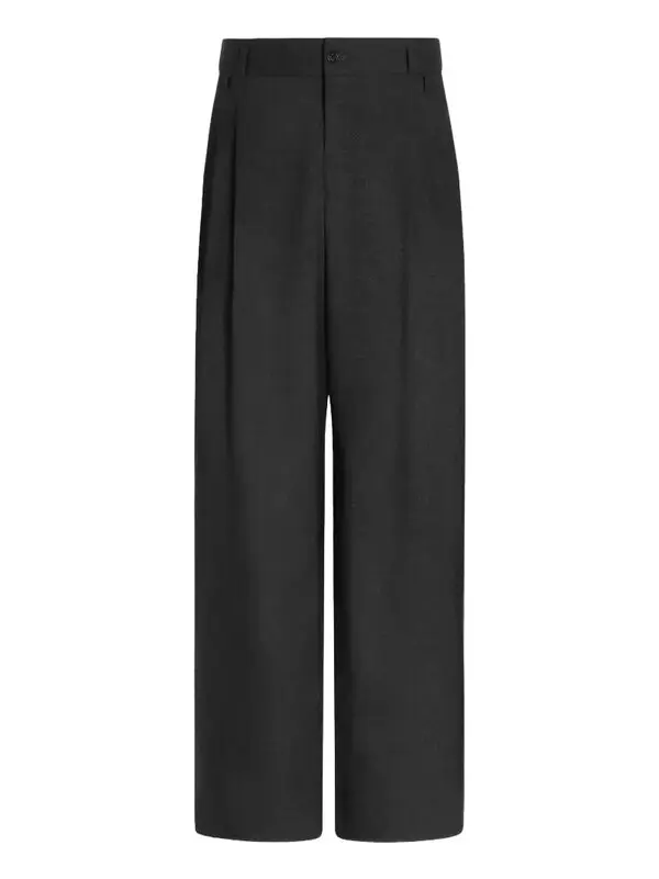 Dolce & Gabbana Wool Panama Trousers - Grey